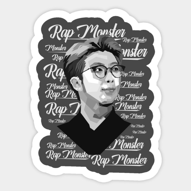 Bts rap monster BTS RM - Bts Rap Monster - Sticker | TeePublic
