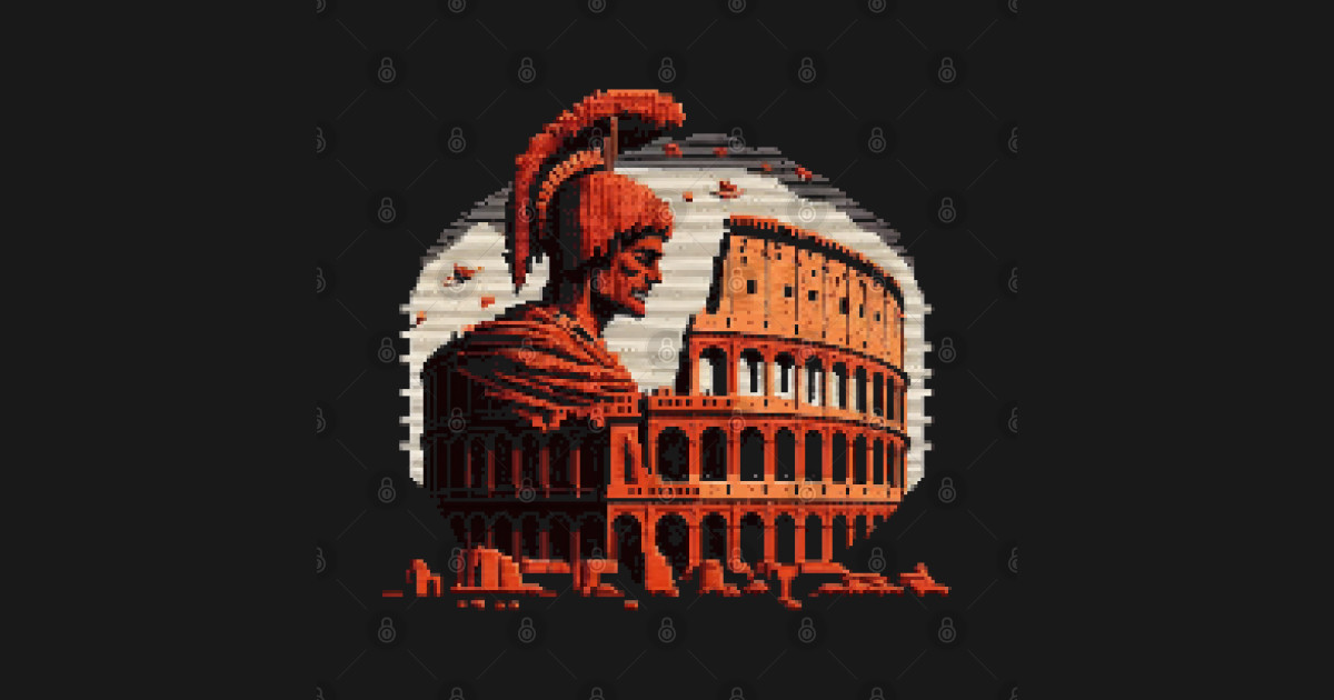Colosseum Pixel Art - Colosseum - T-Shirt | TeePublic