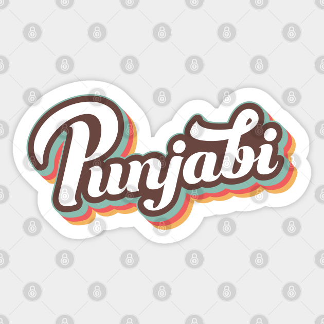 Punjabi Vintage style Design - Punjabi - Sticker | TeePublic