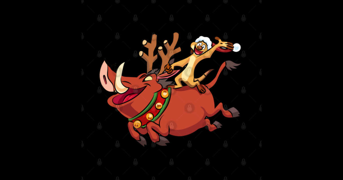 The Lion King Timon and Pumbaa Christmas - Christmas - Sticker | TeePublic
