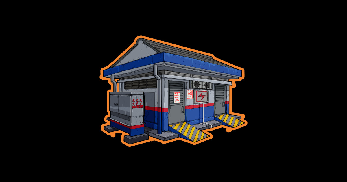 Stylize Building TNB Electrical substation - Building Themed Sticker ...