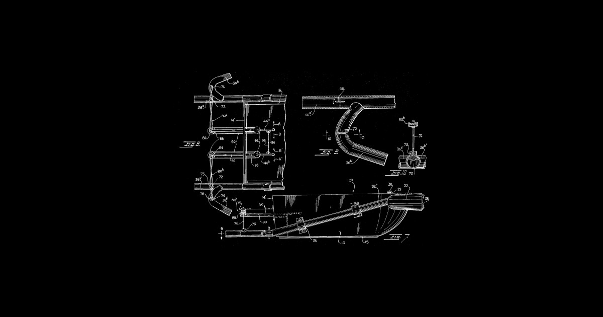 Jet Propelled Boat Vintage Patent Hand Drawing - Boat - Sticker | TeePublic