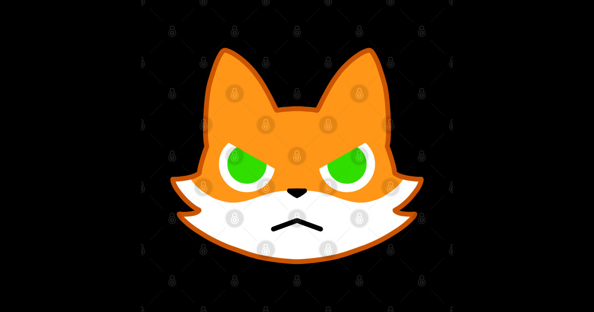 Angry Fox - Fox - Sticker | TeePublic