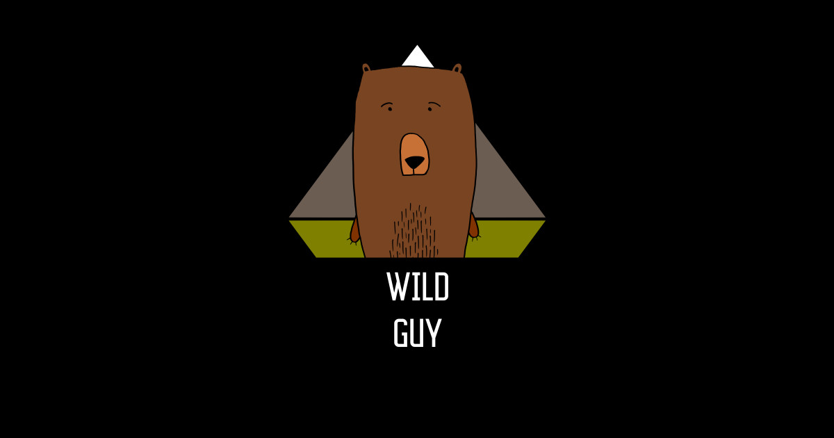 Wild Guy Bear Illustration - Bear - Posters and Art Prints | TeePublic