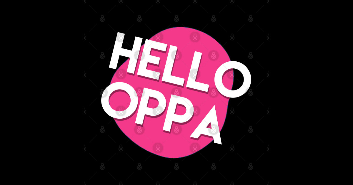 Hello oppa cute graphic - Oppa - Sticker | TeePublic