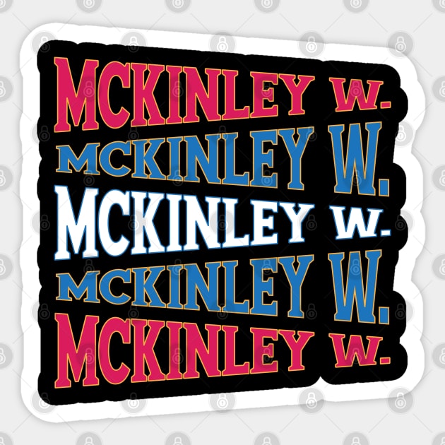 NATIONAL TEXT ART USA MCKINLEY - National - Sticker | TeePublic