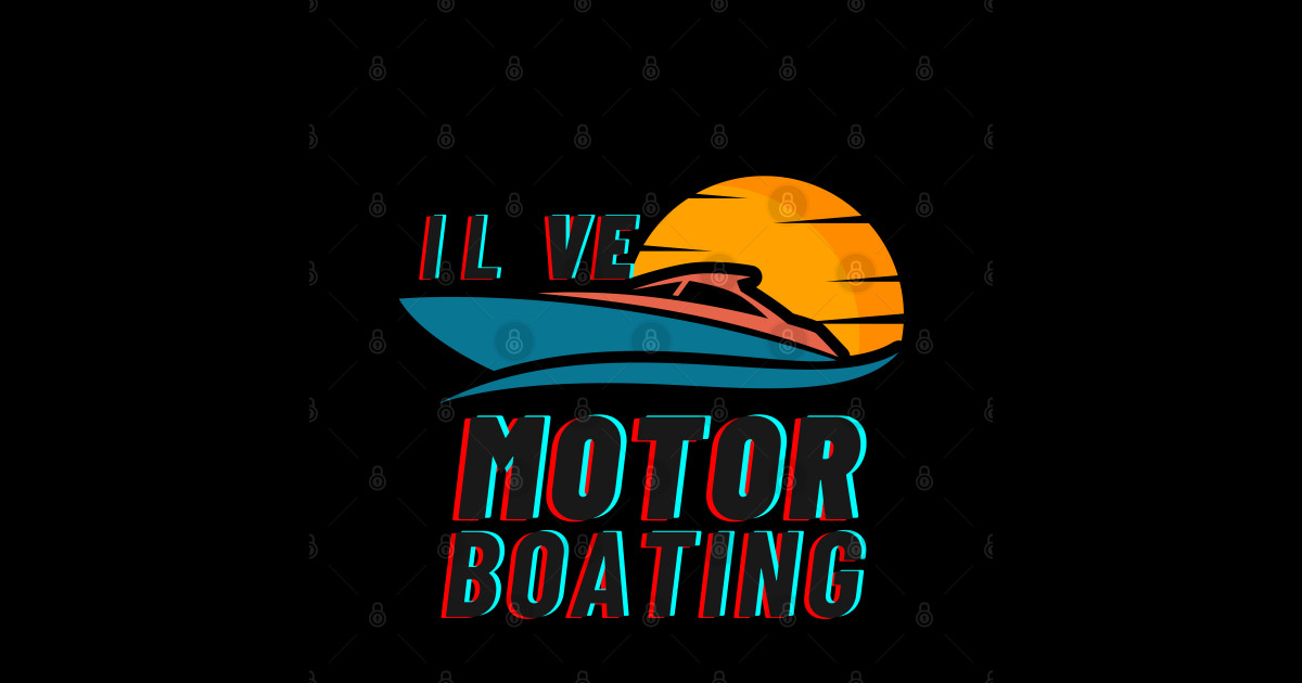 Recreate I Love Motor boating - Boating - Sticker | TeePublic