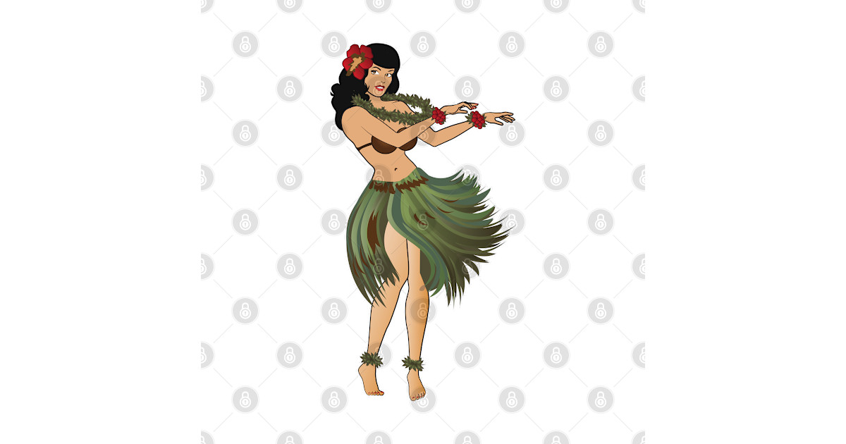 Hulagirl Hula Girl Dancing the Hula - Hula Girl - T-Shirt | TeePublic