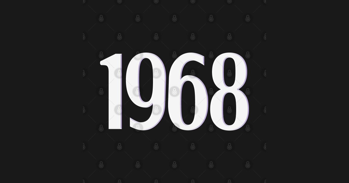 1968 Simple Logo Vintage Style - 1968 - T-Shirt | TeePublic