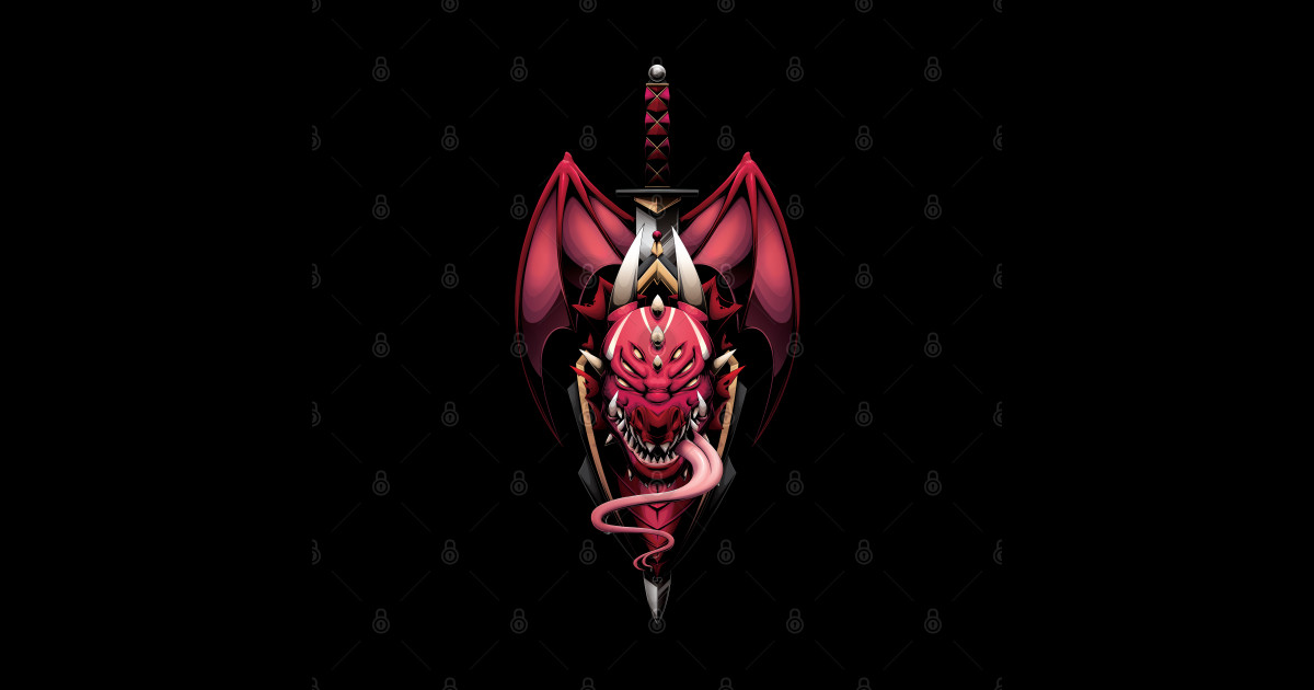 Wicked Dragon Crest - Dragon - Sticker | TeePublic
