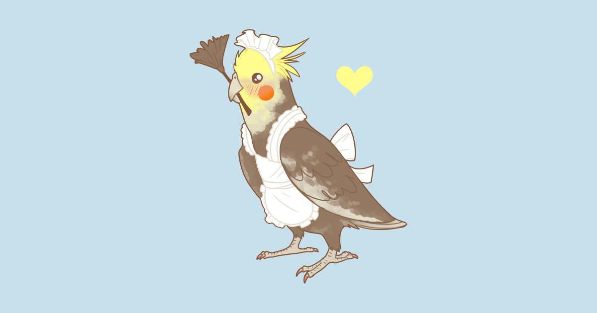 Cockatiel Maid - Bird - T-Shirt | TeePublic