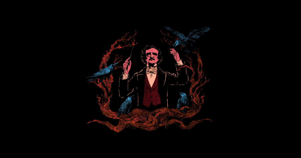 Conductor of the Gothic Ravens. - Gothic Literature - Sticker | TeePublic