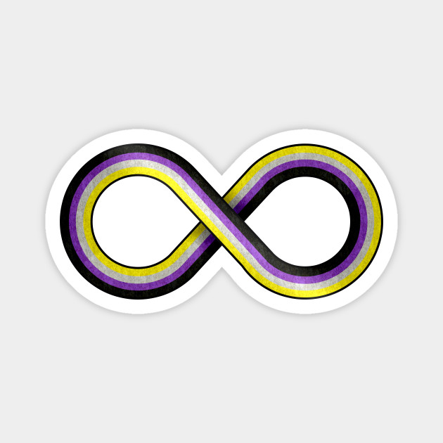 Large Infinity Symbol Striped with Non-Binary Pride Flag - Infinity ...