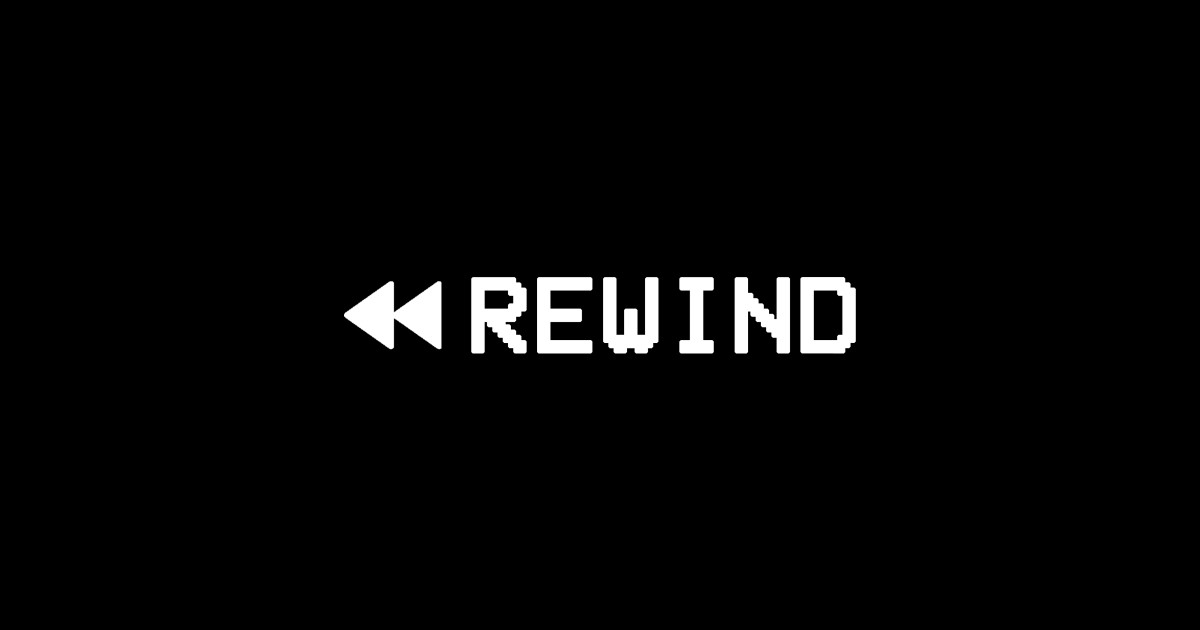 REWIND (Retro VCR / VHS) - 80s - Sticker | TeePublic