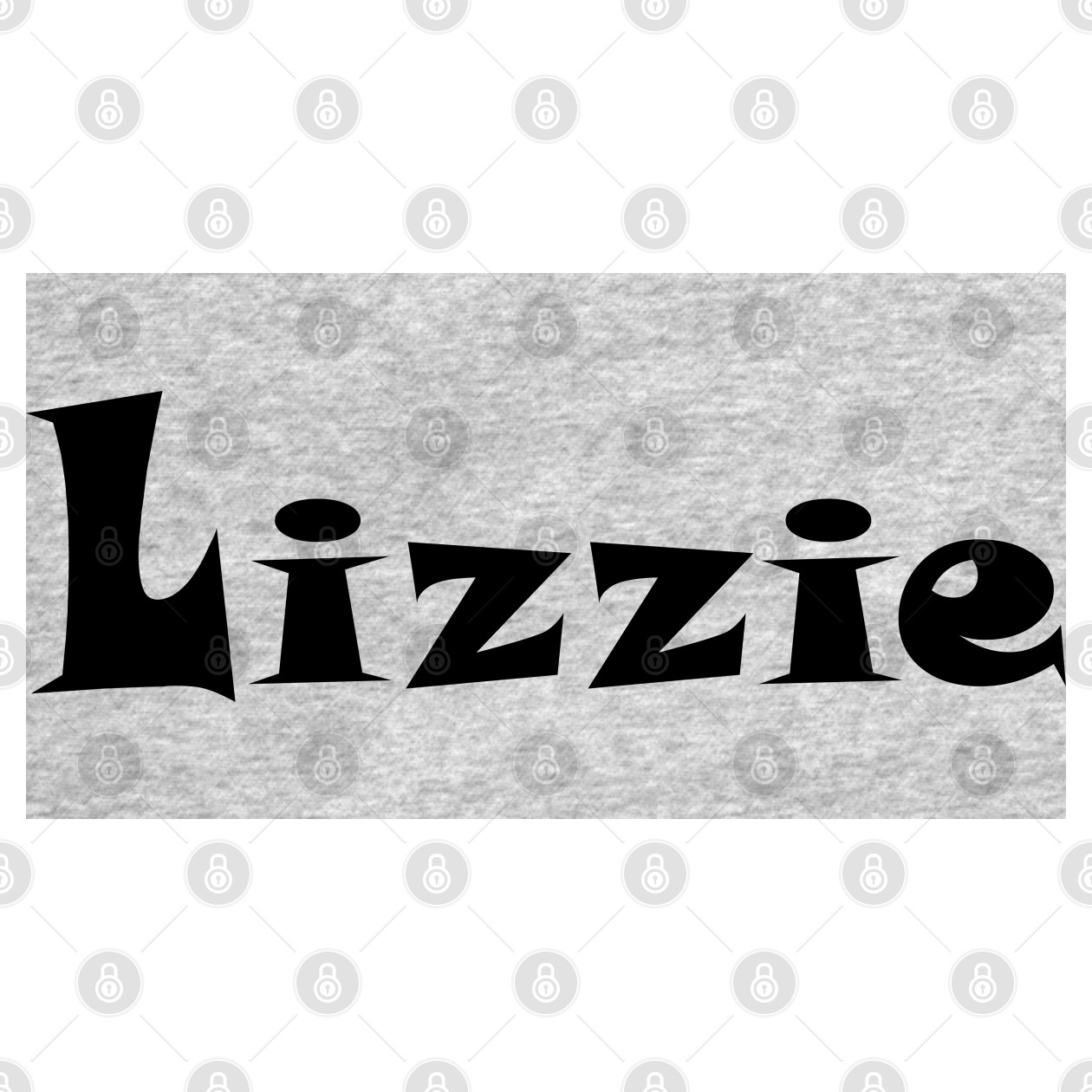 Lizzie Name Design - Cute Font, Minimalist, with Black Lettering ...