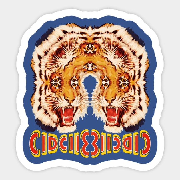 ACID BATH Mirror Tiger HERO | Tiger Circus Popart | Vintage Circus ...