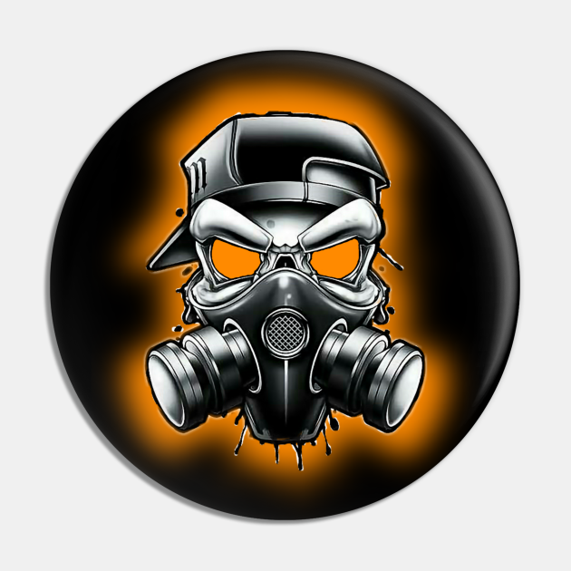 Toxic/Radioactive Skull Gas Mask - Toxic Skull - Pin | TeePublic