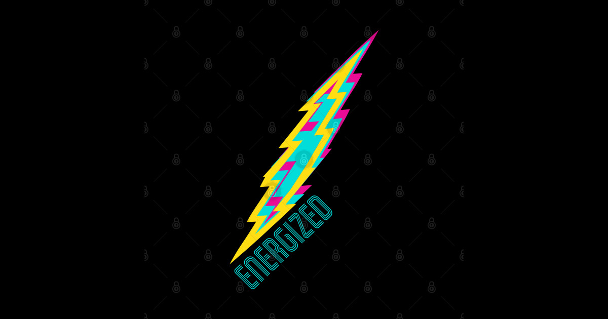Energized - Lighting Bolt - Sticker | TeePublic