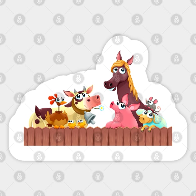 smiling farm animals