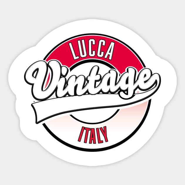 Lucca vintage style logo - Lucca Italian Logo - Sticker | TeePublic