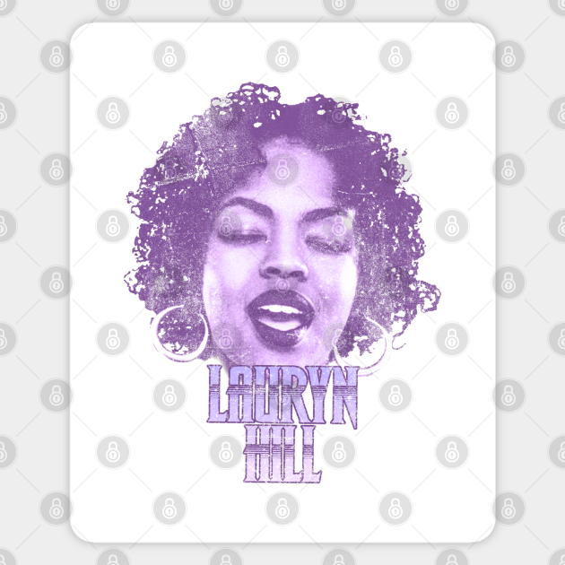 Retro Lauryn Hill Purple Distressed - Lauryn Hill - Sticker | TeePublic
