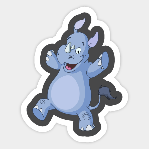Dancing Rhino - Rhino - Sticker | TeePublic