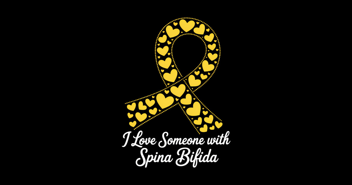 I Love Someone With Spina Bifida Awareness Ribbon - Spina Bifida ...