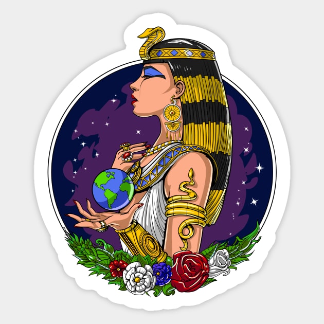 Egyptian Queen Cleopatra - Cleopatra - Sticker | TeePublic