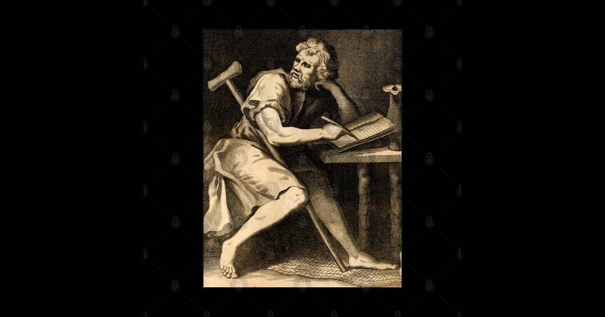 Epictetus Painting Stoic Philosopher - Stoicism - Pin | TeePublic