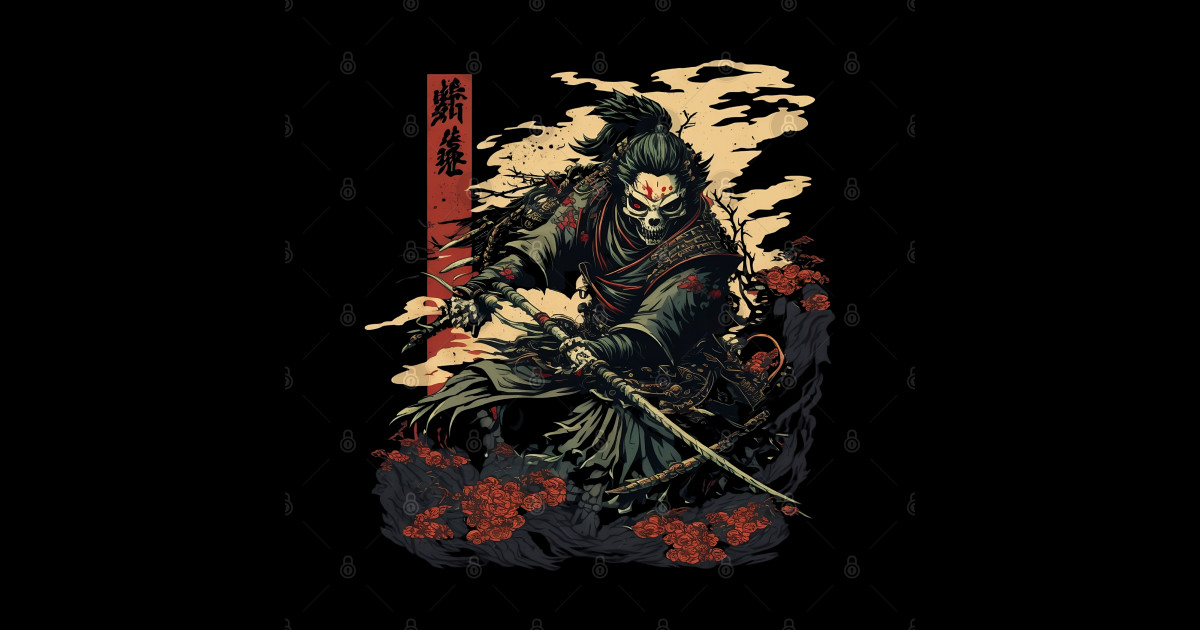 Deathly Defense A Skeleton Samurai's Battle-Ready Mask - Deathly ...