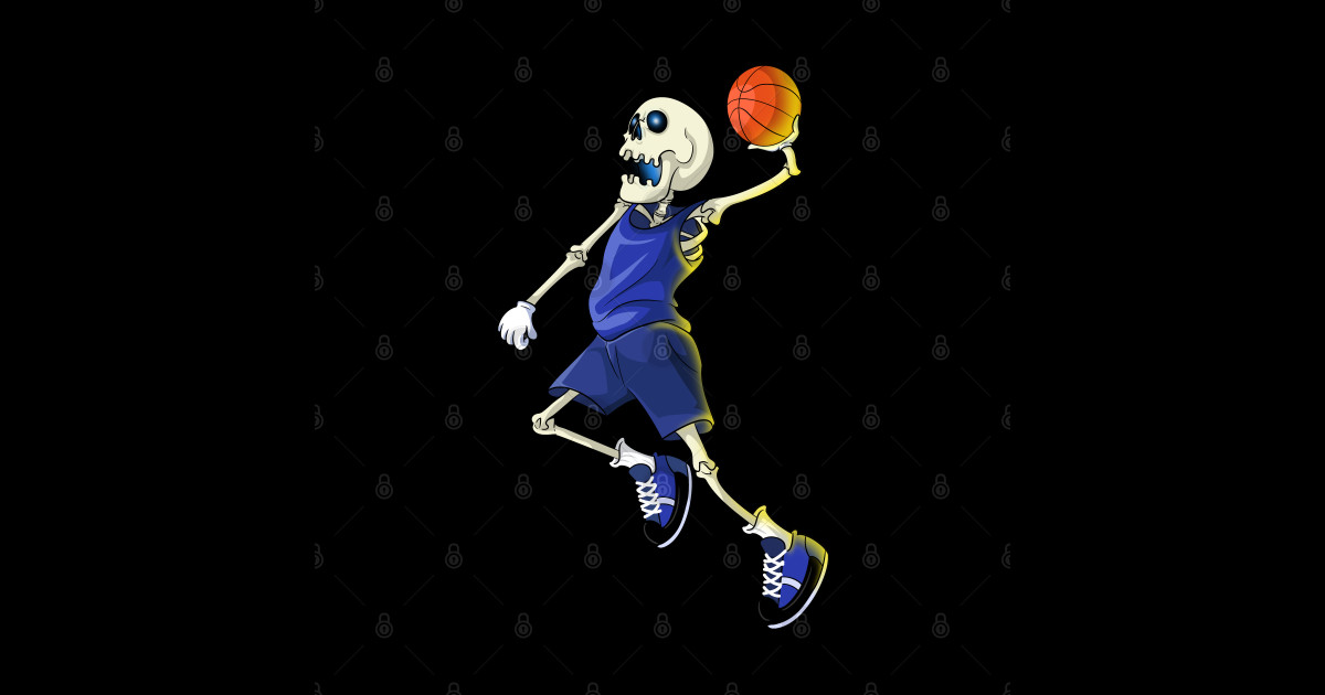Slam Dunk Basketball Skeleton - Slam Dunk Basketball - Sticker | TeePublic