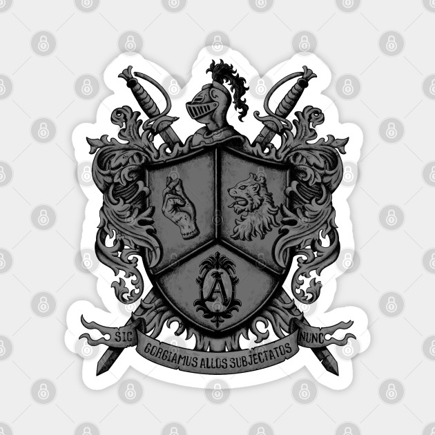 "Snap Twice" Addams Family Crest - Wednesday Addams - Magnet | TeePublic