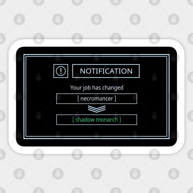 Shadow Monarch - Solo leveling - Solo Leveling - Sticker | TeePublic