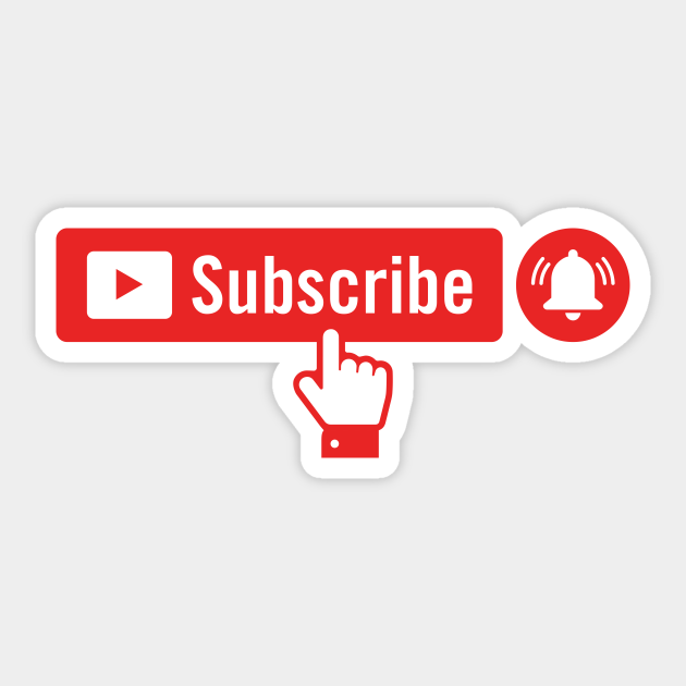 Red Subscribe Button with Notification Bell and Hand - Subscribe ...