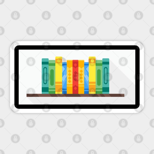 Books Rack Shelf - Books Rack Shelf - Sticker | TeePublic
