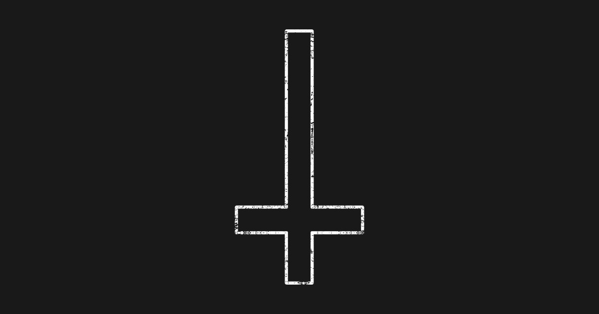 Upside Down Inverted Cross | Occult Satanic - Occult - T-Shirt | TeePublic