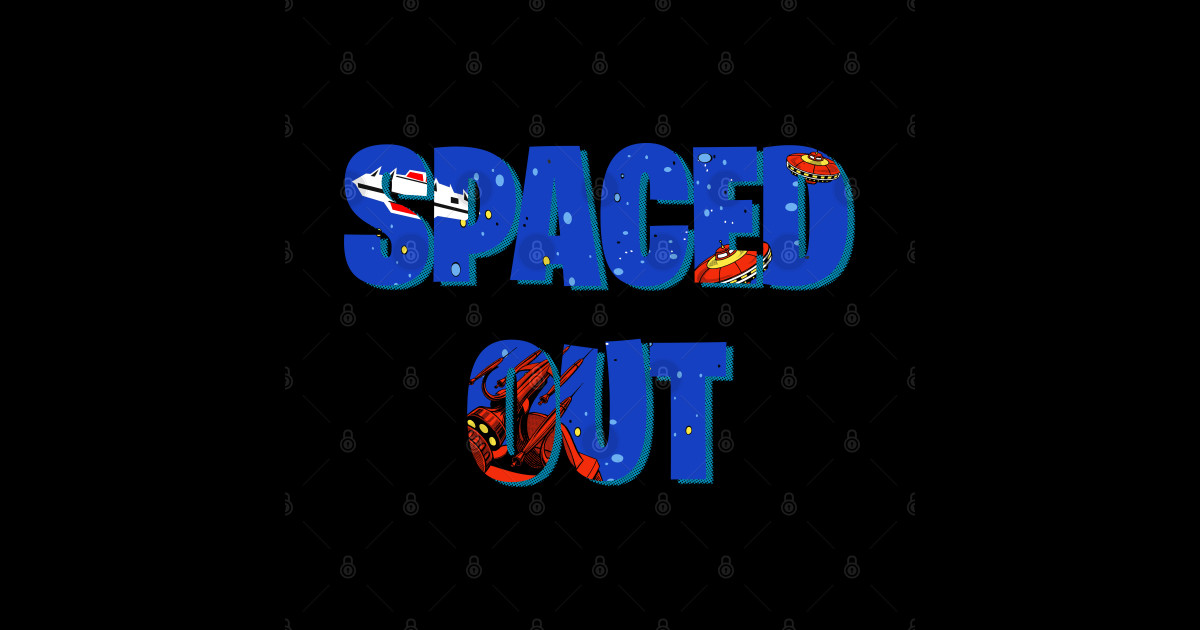 Spaced Out retro arcade style design - Arcade Games - Posters and Art ...