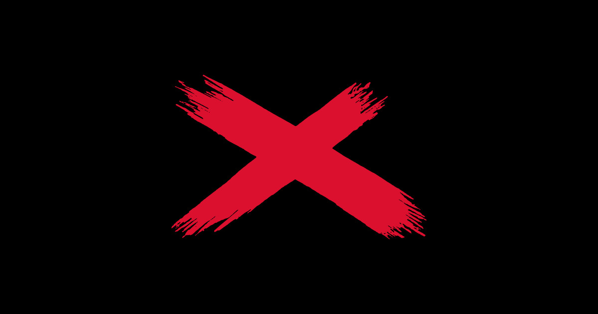 X (Red) - X - Sticker | TeePublic