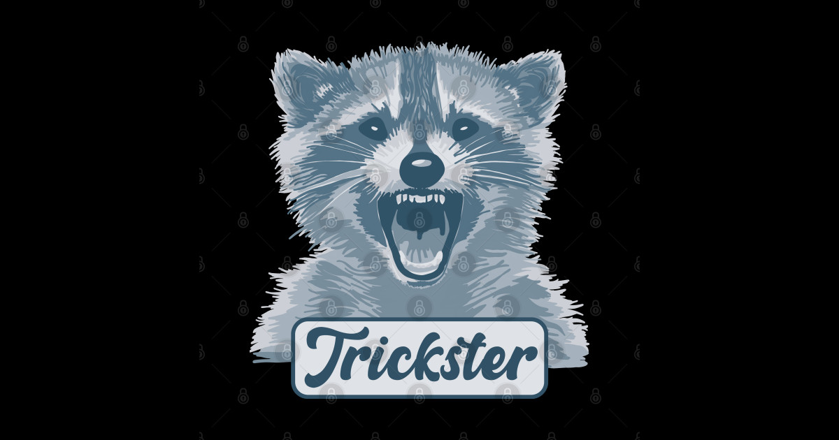 Raccoon Trickster - Funny Raccoon - Sticker | TeePublic