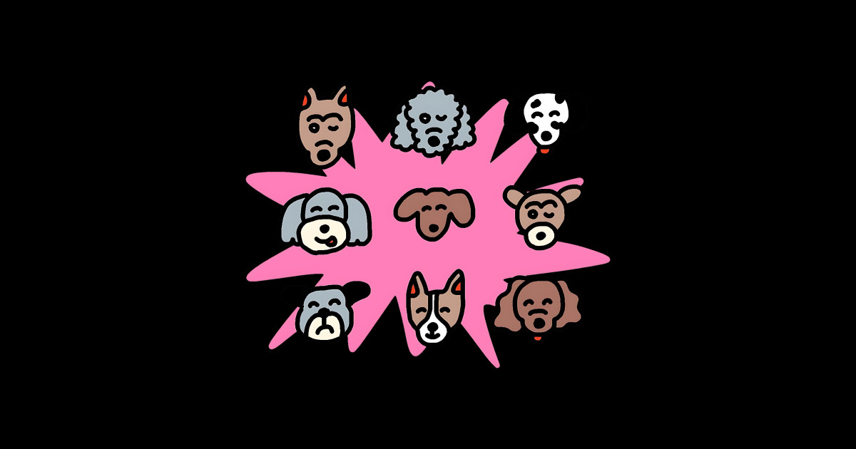 Dogs Art - Exploding - Sticker | TeePublic