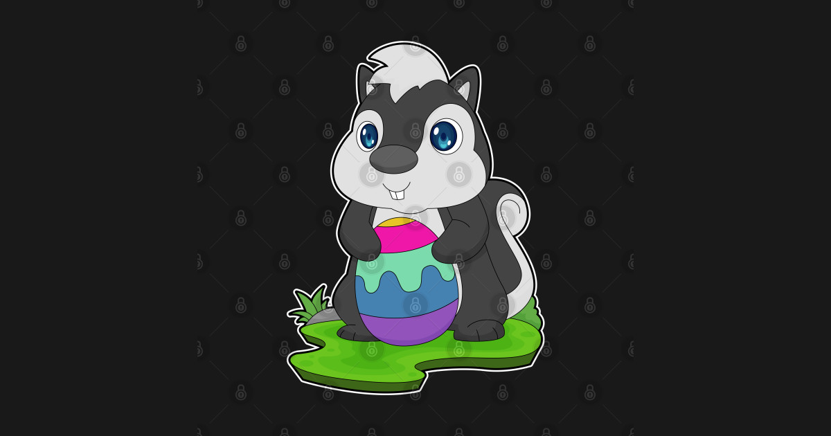 Skunk Easter Easter Egg - Easter - T-Shirt | TeePublic