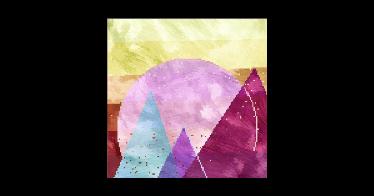 sunrise with mountains - Sunrise Art - Sticker | TeePublic