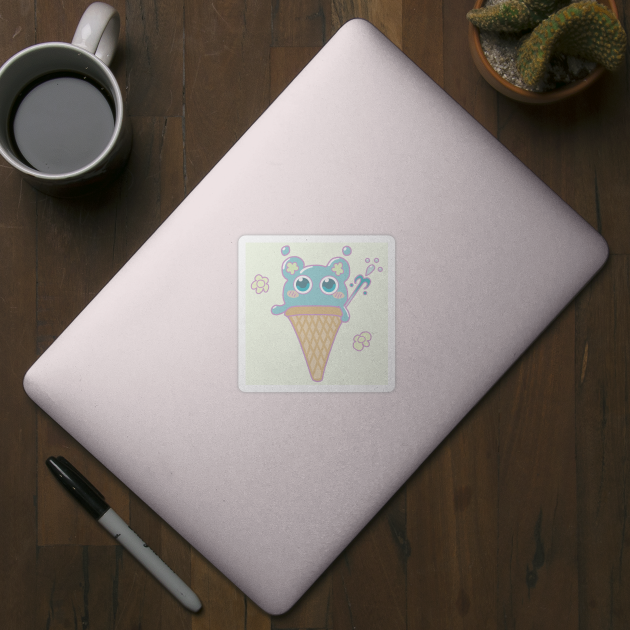 Ice Cream Drippy FFXIV - Final Fantasy Xiv - Sticker | TeePublic