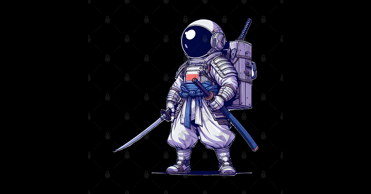 Astro Samurai - Astronaut - Sticker | TeePublic