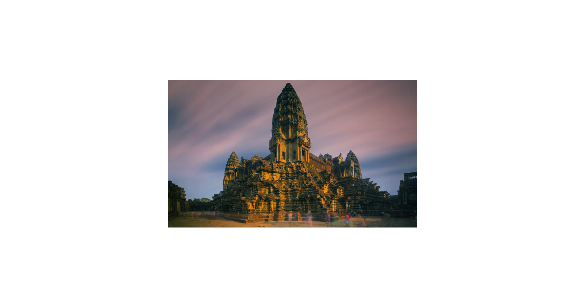 Angkor Wat sunset long exposure - Angkor Wat - T-Shirt | TeePublic