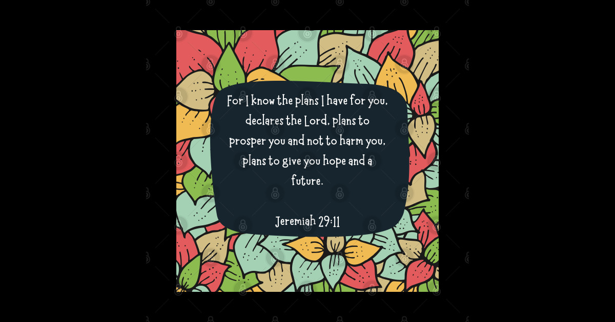 Gods plan form you - Jeremiah 2911 - Sticker | TeePublic