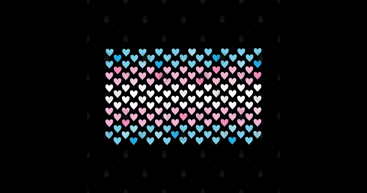 Transgender Pride Hearts - Transgender - Sticker | TeePublic