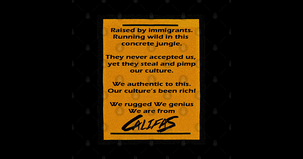 Califas The Take Over Yeb1 Art Raised by Immigrants - Chicano - Sticker ...