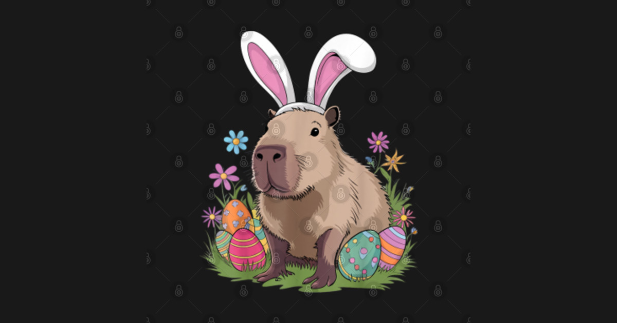 Easter Capybara - Easter Capybara - T-Shirt | TeePublic