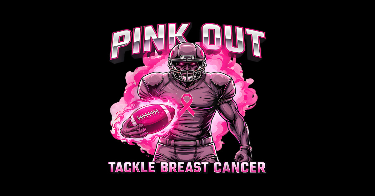 Pink Ribbon Football, Pink Out, Tackle Breast Cancer Awareness - Pink ...